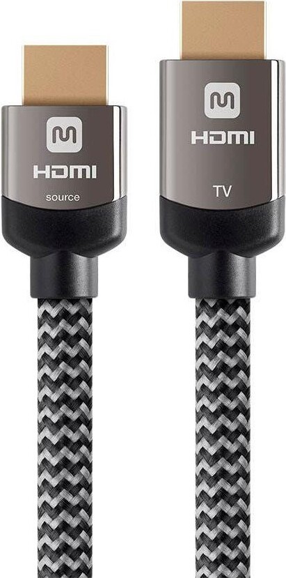 Monoprice Braided HDMI Cable - 20 Feet - Gray | High Speed, Active ...