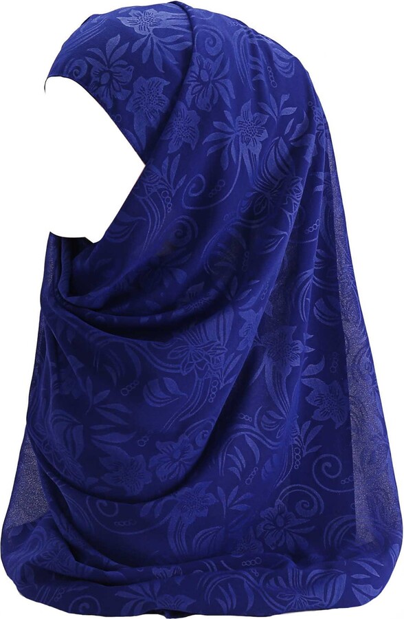 Lina & Lily Floral Print Chiffon Muslim Hijab Scarf (White) - ShopStyle ...