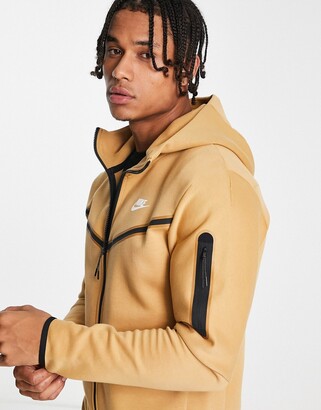 Nike Tech Fleece hoodie in elemental gold - ShopStyle