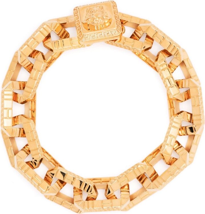 Versace Greca Quilting chain bracelet - ShopStyle