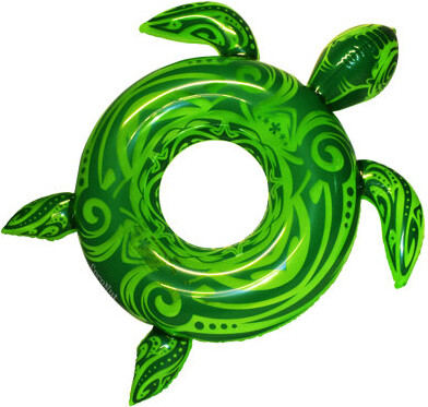 CocoNut Float Coconut Outdoor: Green Translucent Sea Turtle - 48" Pool Float, Inflatable Ring ...