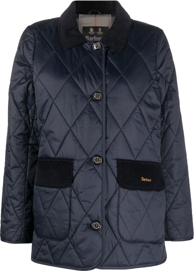 Barbour Embroidered-Logo Quilted Jacket - ShopStyle