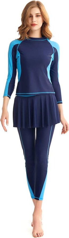 TianMaiGeLun Women's Full Body Swimsuit Long Sleeve Long Leg Swimwear ...