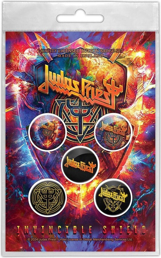 Judas Priest Invincible Shield Button Badge (Pack of 5) - ShopStyle ...