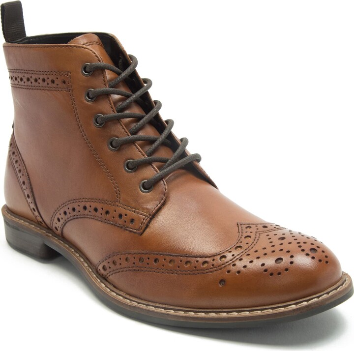 Thomas Crick 'Askham' Brogue Boots | Men's Real Leather Boots - ShopStyle