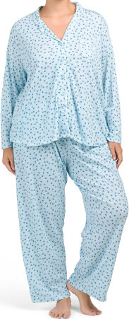 TJMAXX Plus Notch Pj Set For Women - ShopStyle