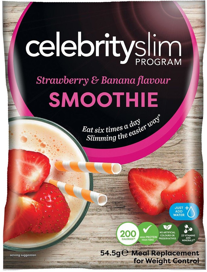 Celebrity Slim Strawberry & Banana Smoothies (14 Sachets Total Weight 763 grams) - ShopStyle ...