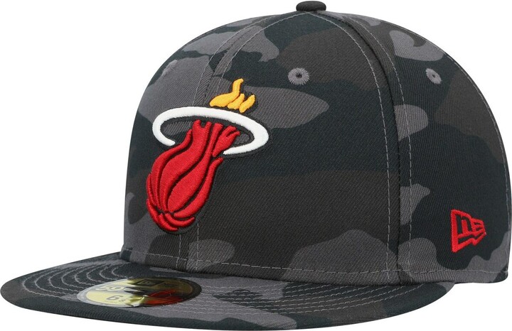 New Era Men's Black Miami Heat Camo 59FIFTY Fitted Hat - ShopStyle