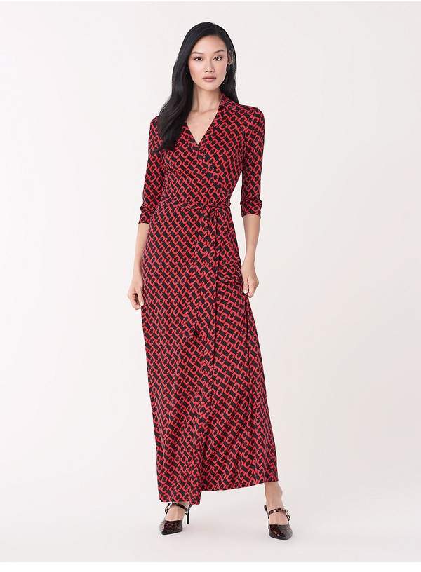 Diane von Furstenberg Abigail Silk-Jersey Maxi Wrap Dress - ShopStyle