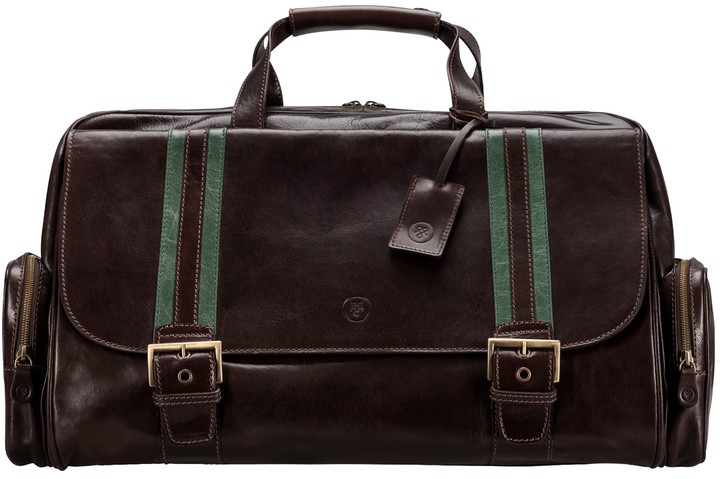 Maxwell Scott Bags Classic Italian Brown Leather Luggage Bag For Men ...