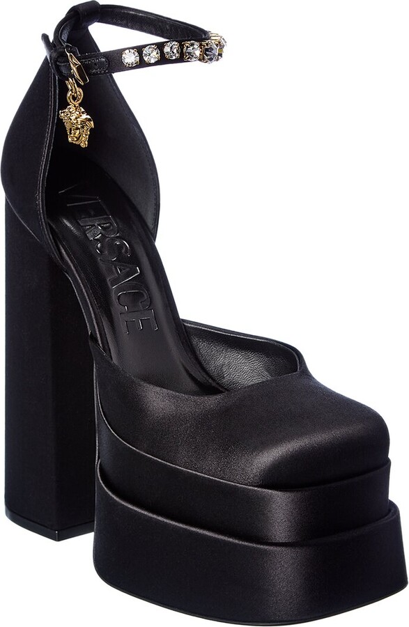 Versace Medusa Satin Platform Pump - ShopStyle