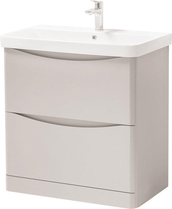 Clifton CashmereBathroom Standing 2-Drawer Unit with Basin 80cm Wide ...