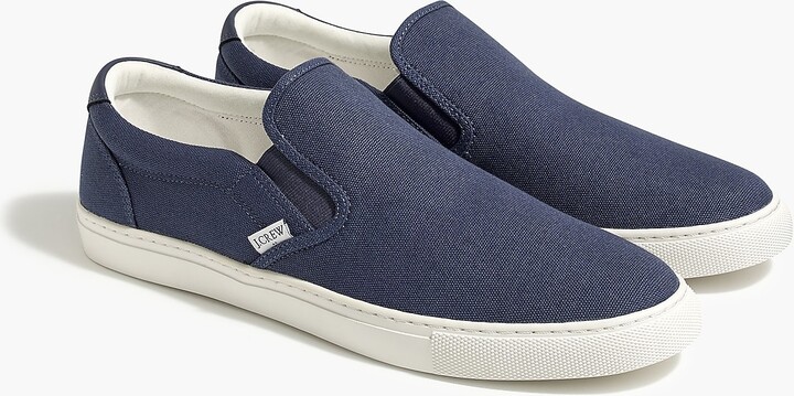 J.Crew Factory Men's Explorer Canvas Slip-On Sneakers - ShopStyle