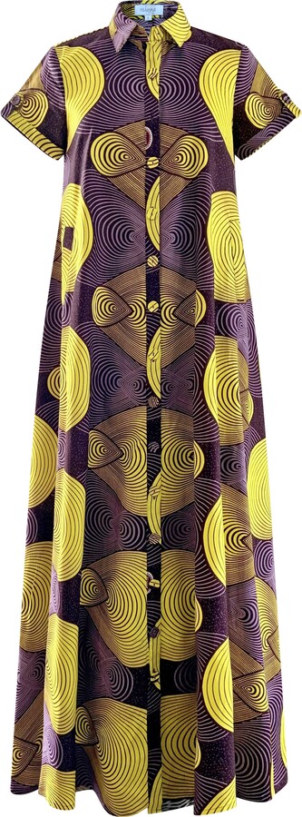 RAHYMA - Shola Cotton Kaftan Maxi Dress - ShopStyle