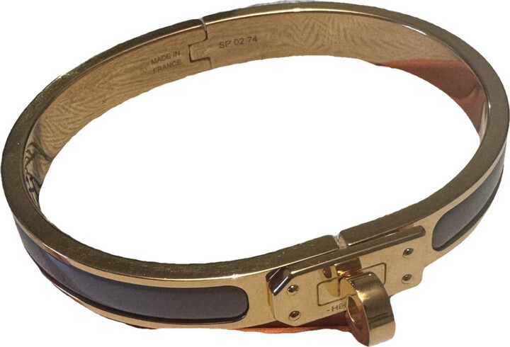 Hermes Mini Clic Kelly silver bracelet - ShopStyle