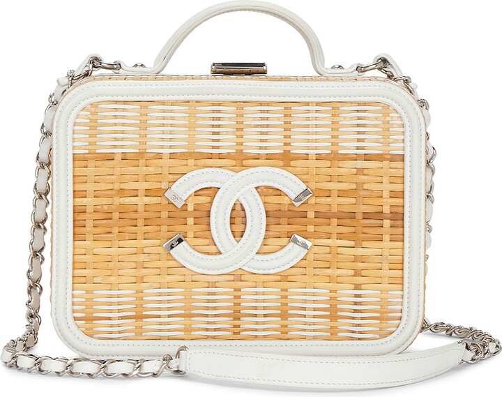 Chanel Rattan Filigree Vanity Bag in Beige - ShopStyle