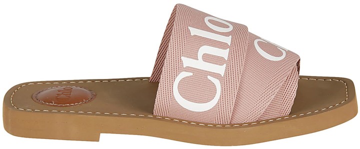 Chloé Logo Strap Sliders - ShopStyle Sandals
