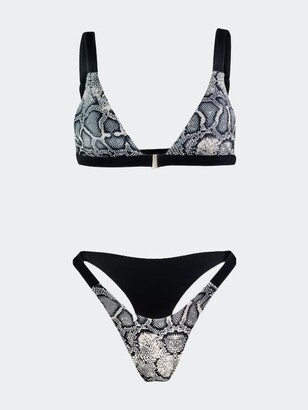Bikini Beach Ocean Beach Bikini in Sea Serpent Reversible - Black ...