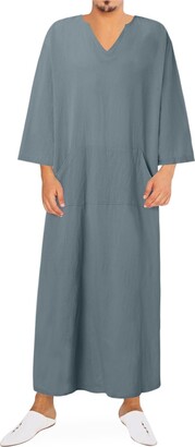 MODSGUE Islamic Clothing Men's Saudi Arabic Prayer Clothing Muslim ...