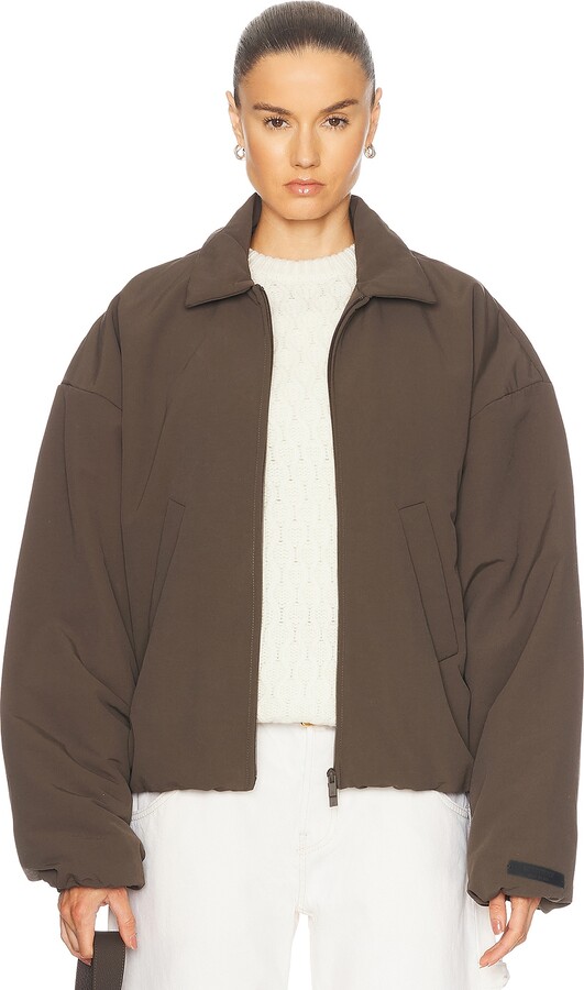 Essentials Bomber Jacket in Brown - ShopStyle