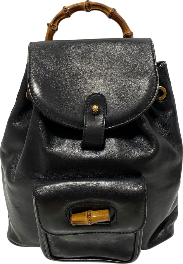 Gucci Bamboo leather backpack - ShopStyle