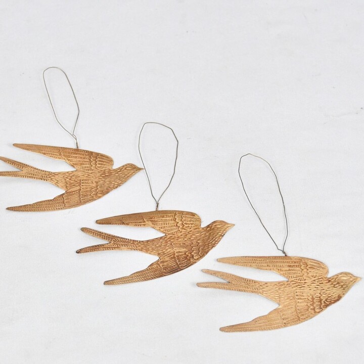 Lila Rasa Gold Swallow Bird Set Of 3 - ShopStyle Figurines