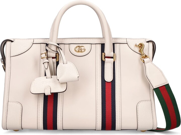 Gucci Bauletto leather top handle bag - ShopStyle