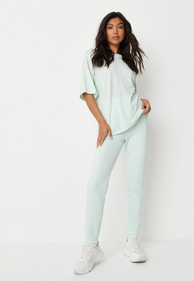 Missguided Mint Oversized T Shirt And Joggers Co Ord Set - ShopStyle