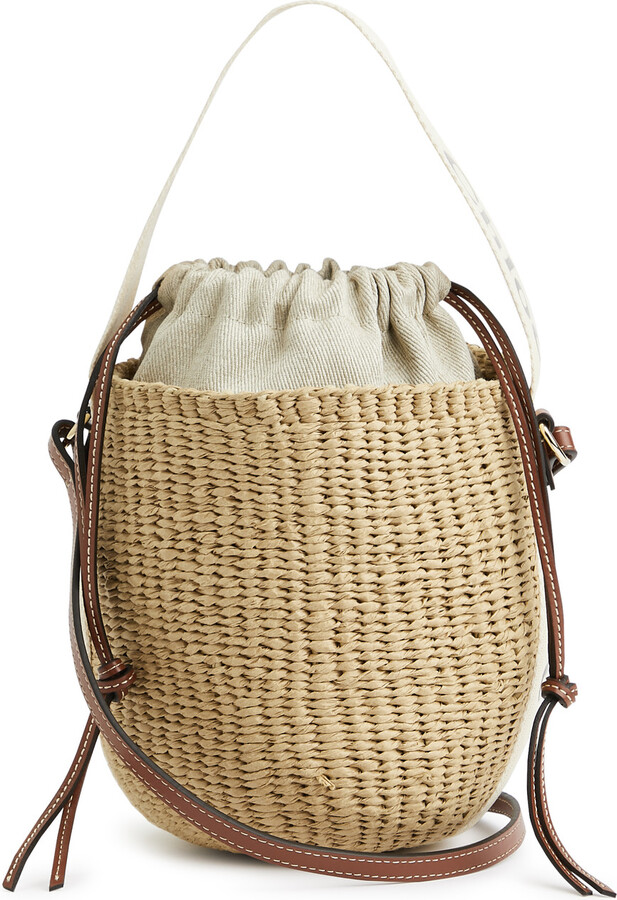 Chloé Woody Small Raffia Bucket bag - ShopStyle