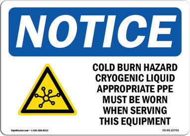 SignMission Cold Burn Hazard Cryogenic Liquid Sign - ShopStyle Desks