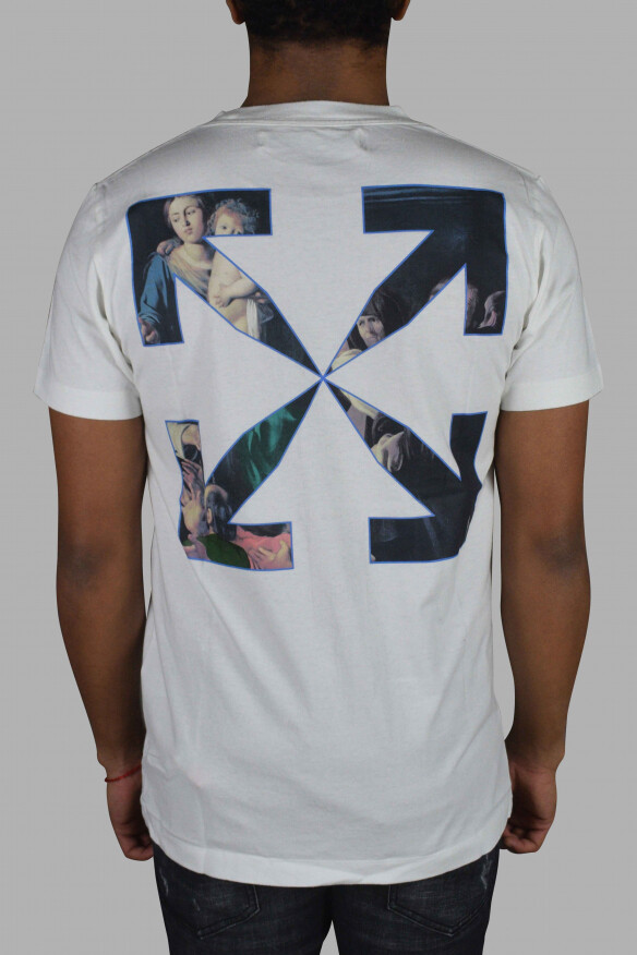 Off-White Men's Luxury T Shirt White Off White T Shirt With Caravaggio Print - ShopStyle