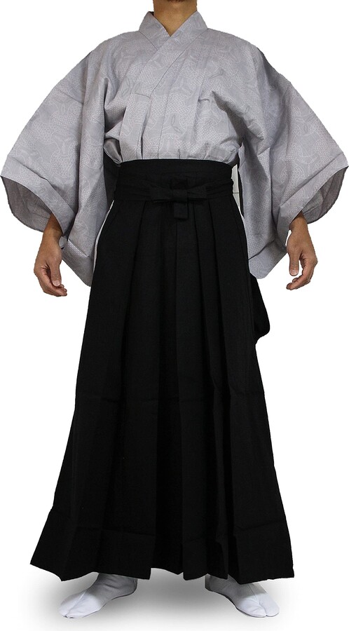 Edoten Japanese Samurai Hakama Uniform 1773GY-BK L - ShopStyle Robes