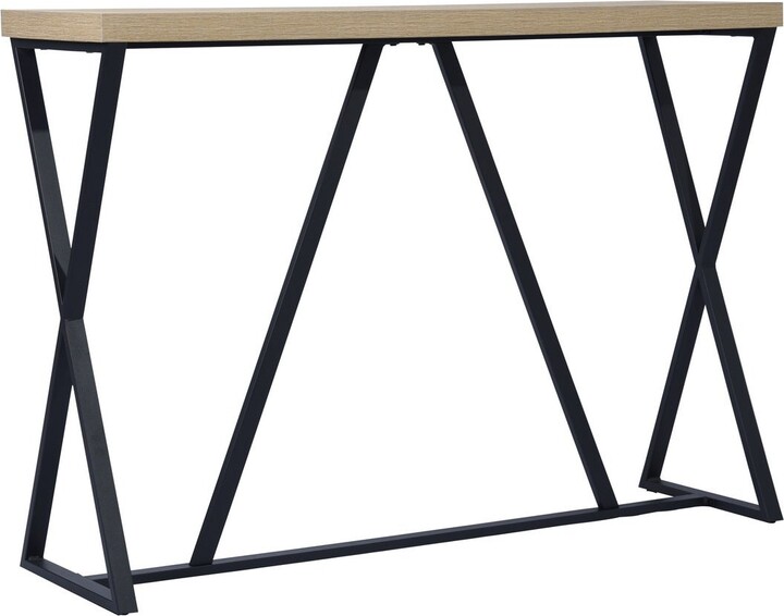 EDWINRAY 47.2'' Sofa Table, Industrial entryway Table, Wood Rectangle ...
