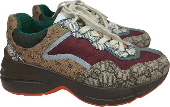 Gucci Rhyton leather trainers - ShopStyle Sneakers & Athletic Shoes