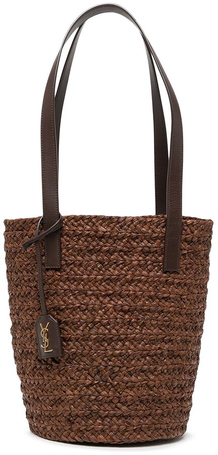 Saint Laurent Woven Raffia Tote Bag - ShopStyle