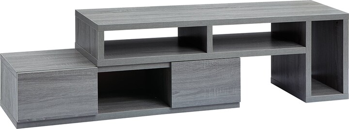 IGEMAN Asymmetrical TV Stand Expandable TV Console with Storage for TVs ...