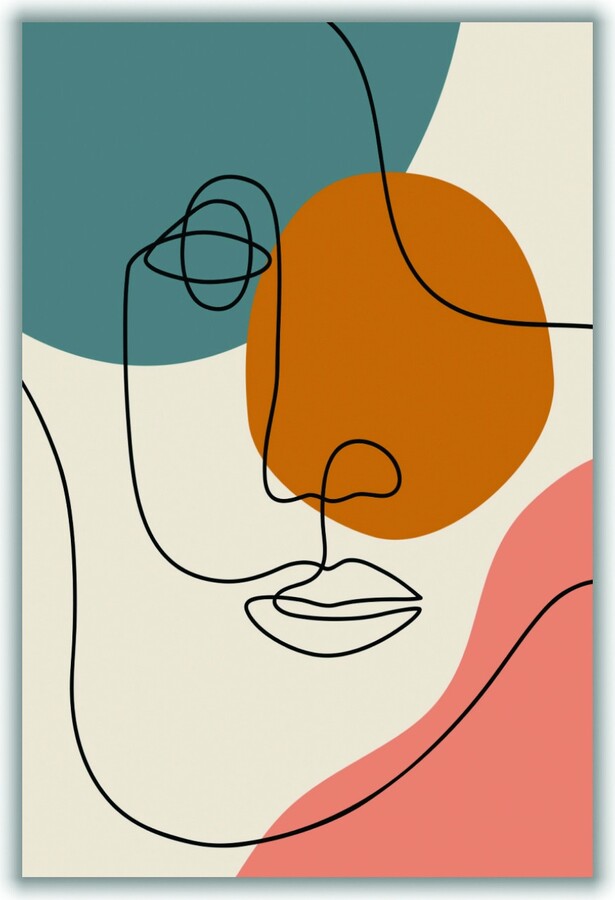 Stanley Print House Abstract Face Line Drawing - ShopStyle Artwork