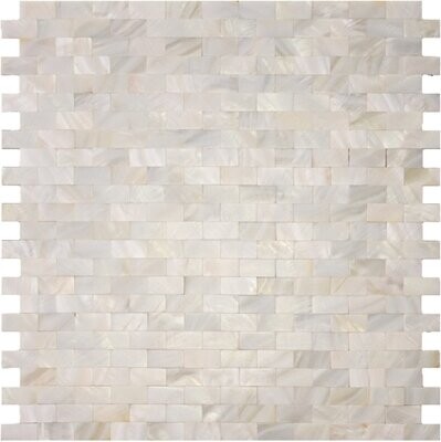 Tile Club Mother Of Pearl Brick 0.5" x 1" Seashell Brick Joint Mosaic ...
