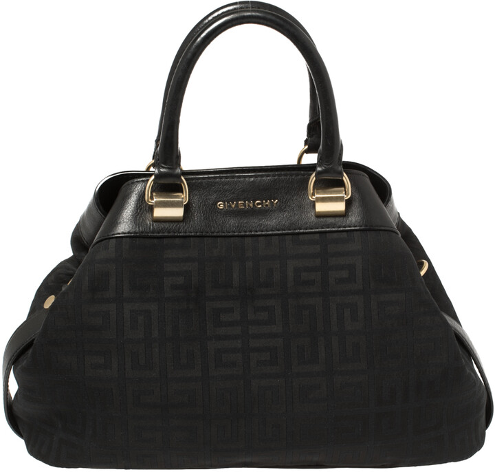 Givenchy Black Monogram Canvas And Leather Tote - ShopStyle