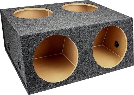 QPower Quad 4 Hole 12 Inch Sealed Divided Speaker Box Subwoofer ...