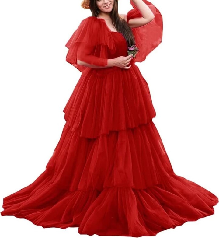 Tulle Maternity Photoshoot Dress Maternity Tulle Dress – Long Puffy ...