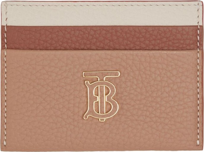 Burberry Leather Tb Monogram Card Holder - ShopStyle