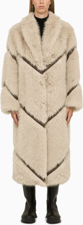 Stand Studio Long faux fur coat - ShopStyle