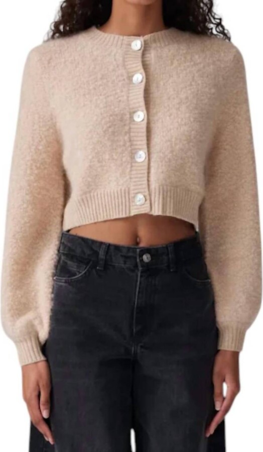 Colorush Jackson Boucle Cardigan In Butter - ShopStyle