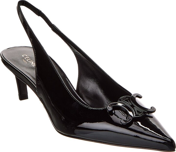 Celine Alma Triomphe Patent Slingback Pump - ShopStyle