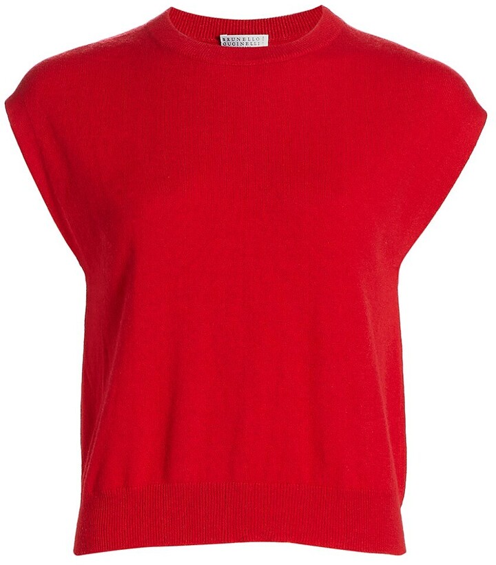 Brunello Cucinelli Boxy Cashmere Shell - ShopStyle