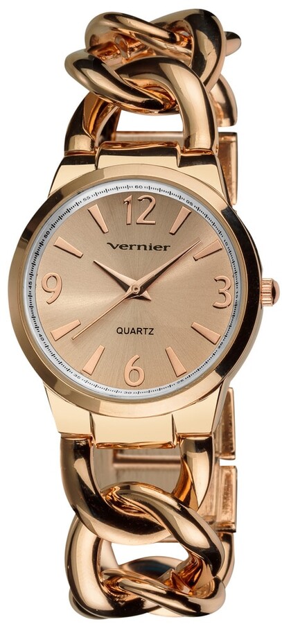 Vernier Ladies Fashion Rose Gold Tone Oversized Interlocking Link ...