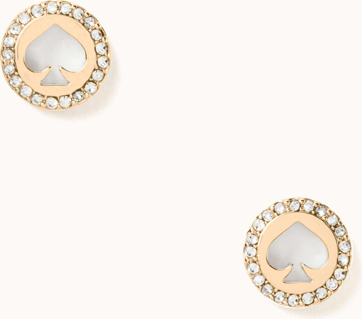 Kate Spade Spot The Spade Pave Halo Spade Studs - ShopStyle Earrings