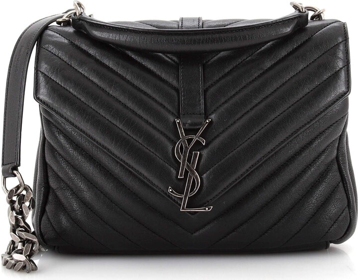 Saint Laurent Classic Monogram College Bag Quilted Leather Medium ...