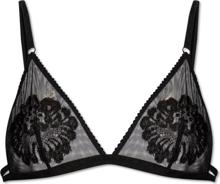 Dolce & Gabbana Bra With Floral Motif, , - Black - ShopStyle